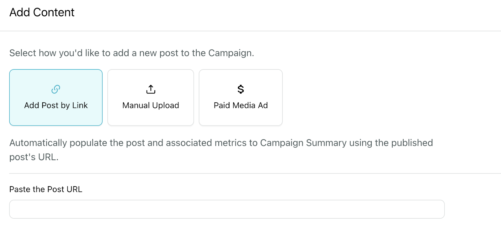 Influencer Marketing: How do I manually add content to a campaign ...