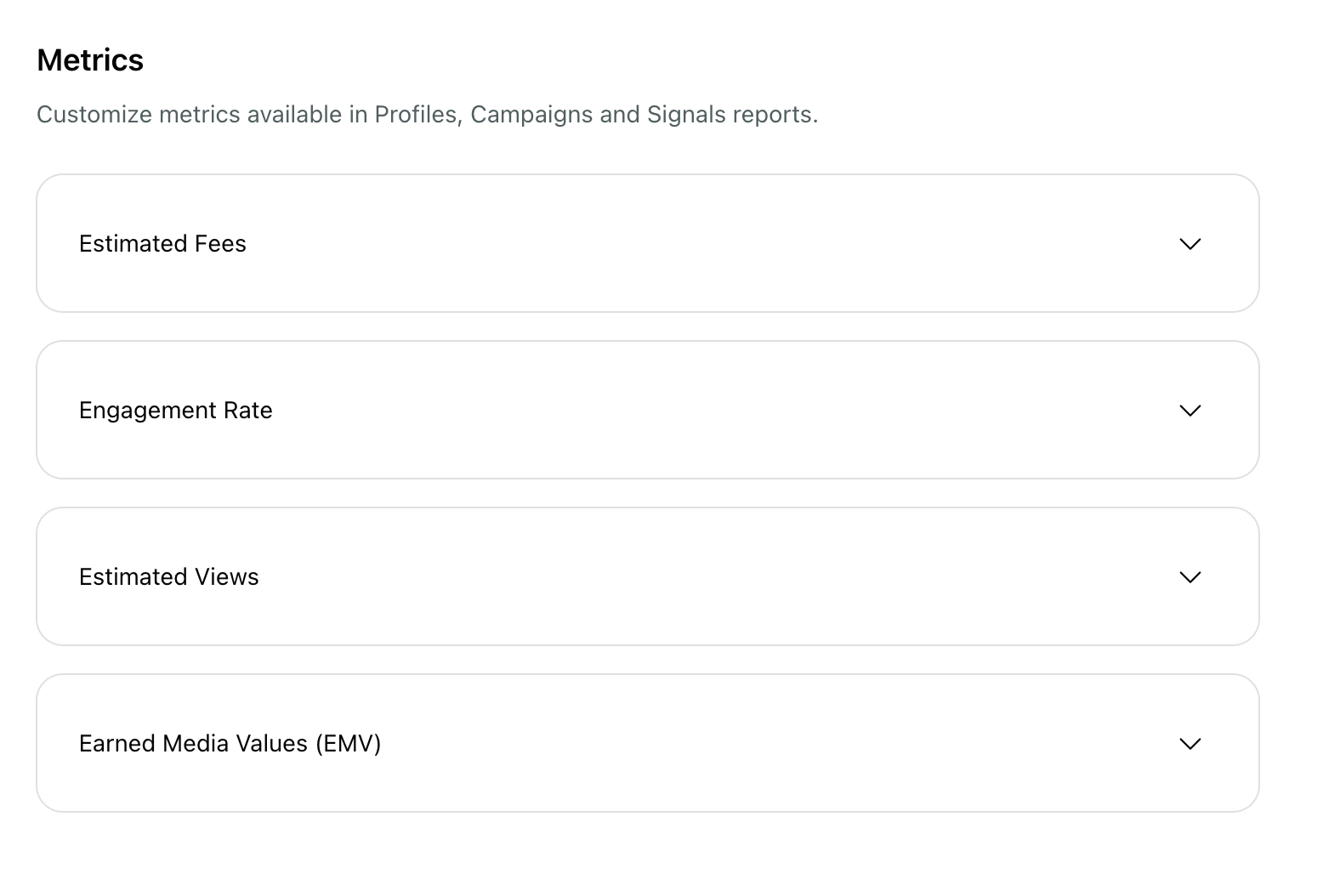 Influencer Marketing: What metrics are available in the Metrics tab ...