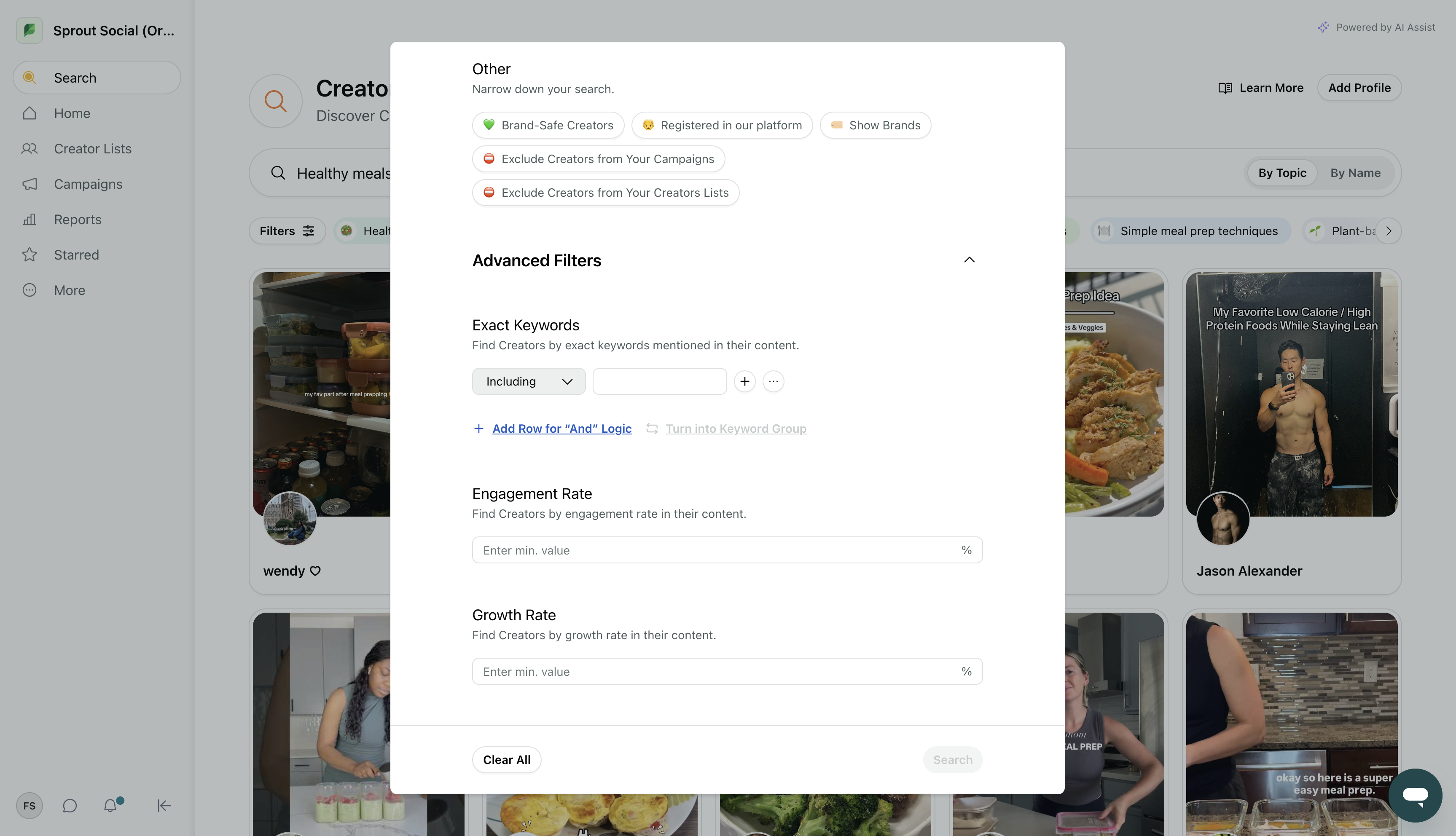 Search Improvements Overview – Influencer Marketing Support